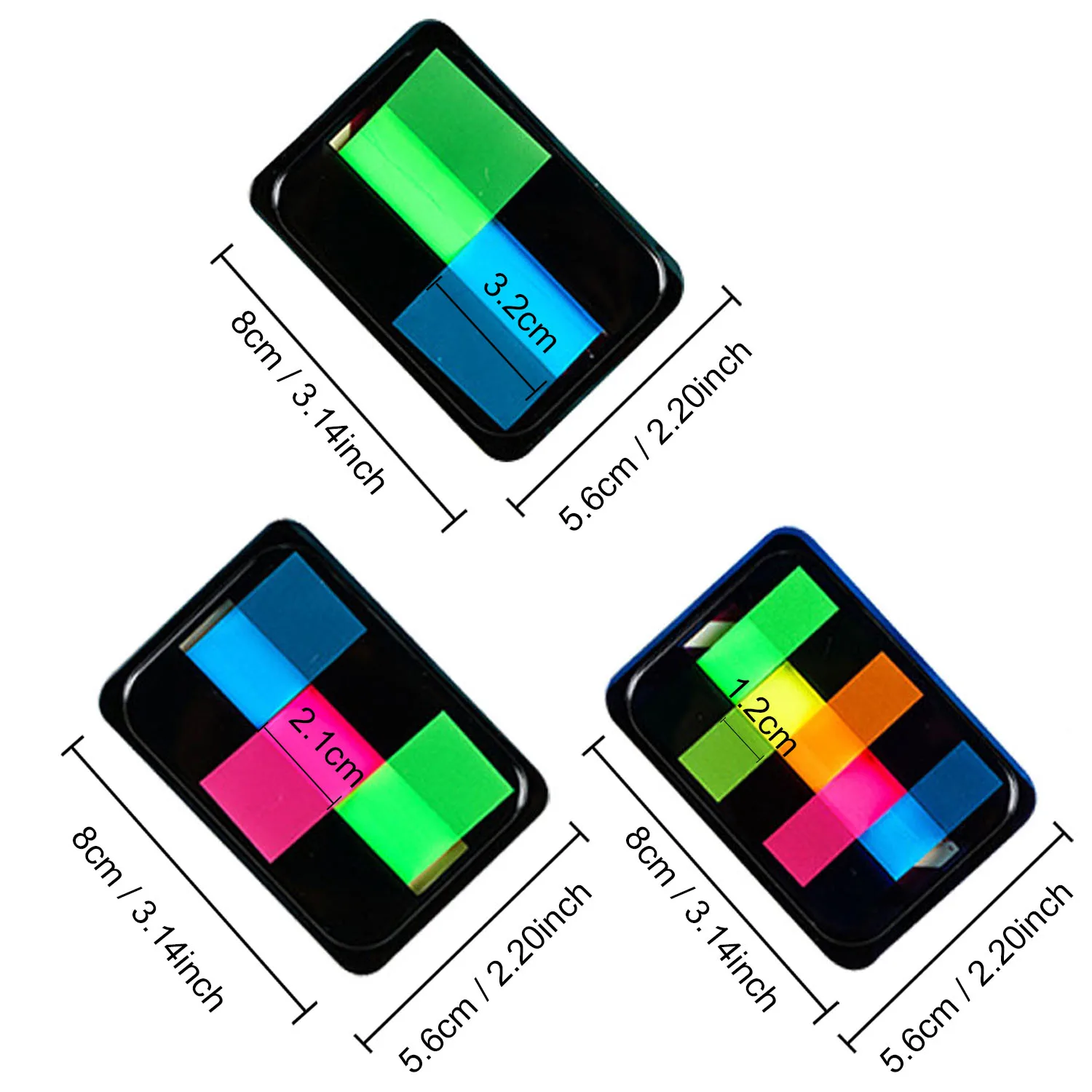 600pcs Writable Pop-up Neon Flags Sticky Notes Page Marker Tabs Index ...