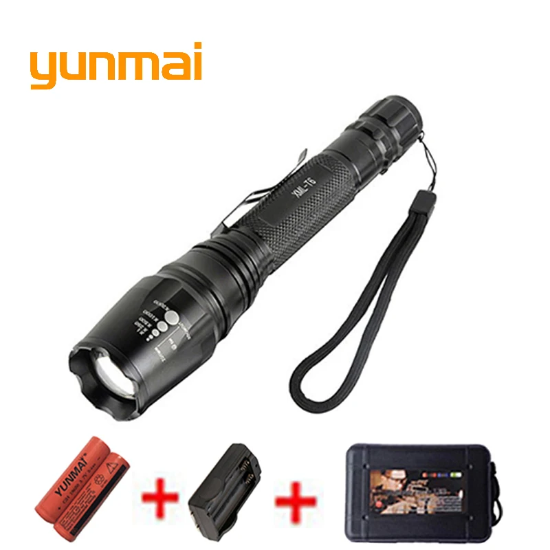 Powerful 5000 lumen XML T6 Led Flashlight Tactical Portable Lights ...