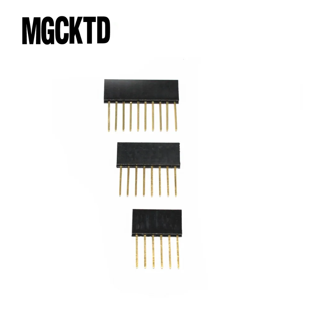 60PCS-2-54MM-6Pin-8Pin-10Pin-10MM-Long-Needle-Female-Pin-Header-Strip ...