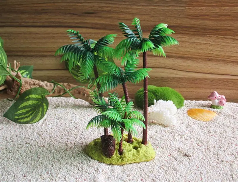 Planta Artificial verde para pecera, ciprés de arce falso, árbol de ...