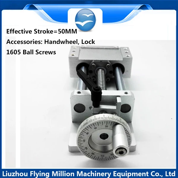 16mm ball screw linear guide sliding table effective stroke 50mm ...