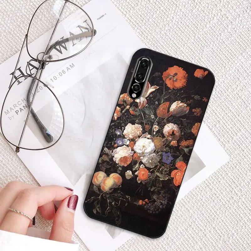 Babaite краска цветок ваза с бабочкой эстетическое искусство PhoneCase ...