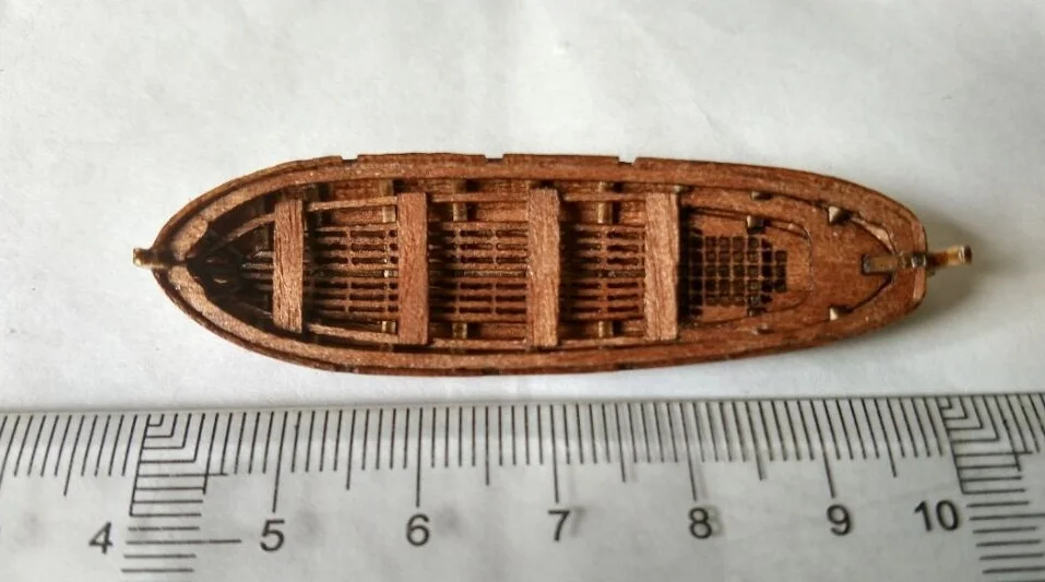 Free shipping Scale 1/96 All solid wood structure lifeboat model kits ...