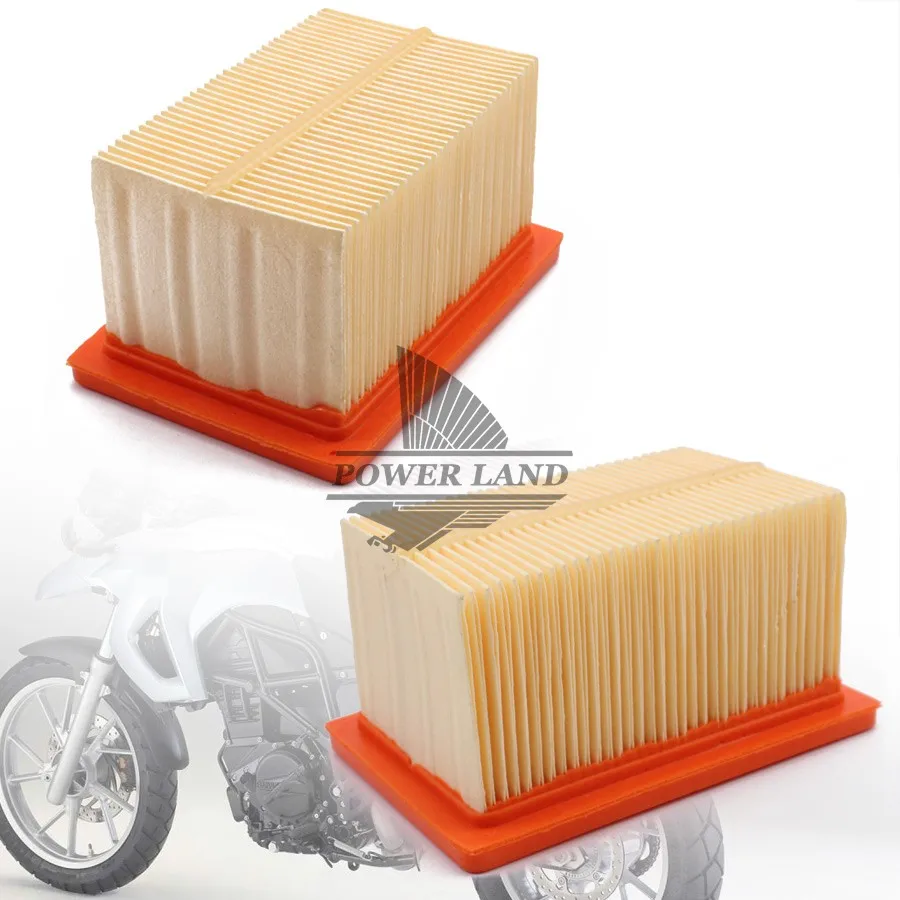 Yellow 2pcs Motorcycle Air Filter System Intake Cleaner For BMW Dak ar ...