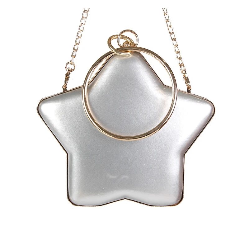 Star Shape Patent Leather Ring Handbag Female Handbag Evening Bag ...