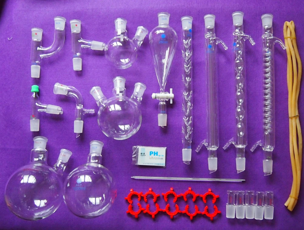 New Lab Chemistry Glassware Kit,laboratory Glassware Set With 24/29 ...