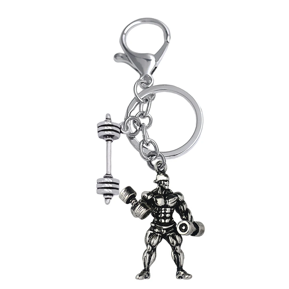 Strong Body Muscle Show Meat Men's Fitness Alloy Pendant Keychain Gym ...