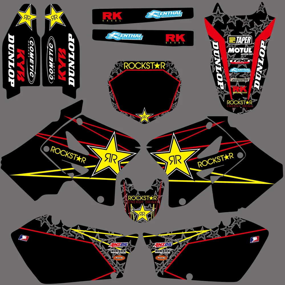 New Matching Motorcycle Graphic Decals Kit For Suzuki RM125 RM250 RM ...