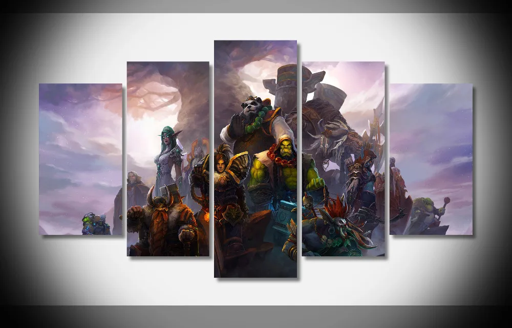 7369 World of Warcraft heroes Poster Framed Gallery wrap art print home ...