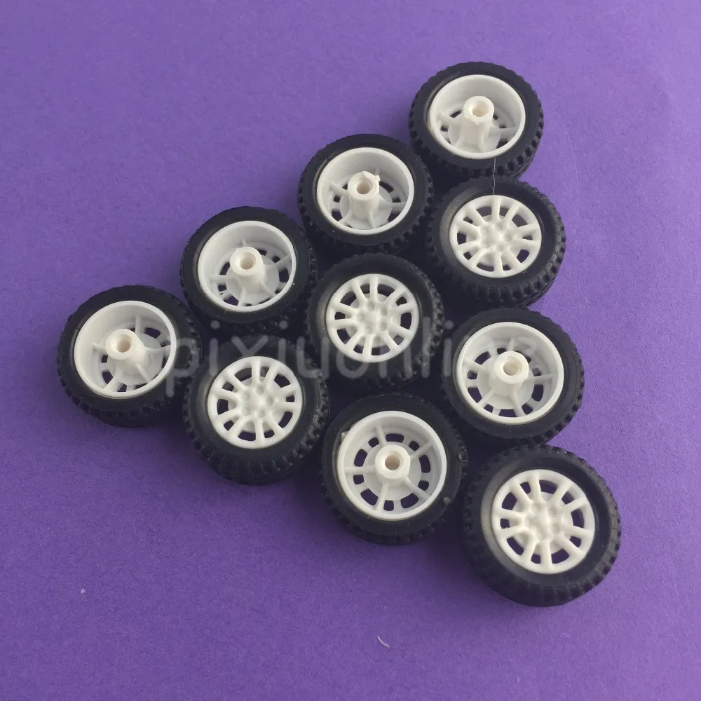 10pcs-lot-J253Y-Mini-20mm-Model-Vehicle-Wheel-Hollow-out-Rubber-Plastic ...