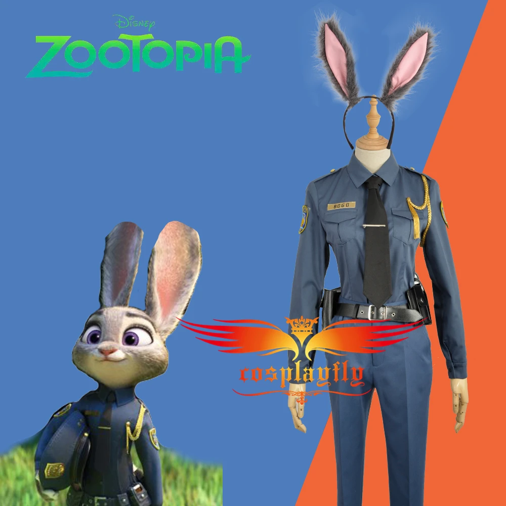 Zootopia/Zootropolis Officer Rabbit Judy Hopps Police Uniform Outfit ...
