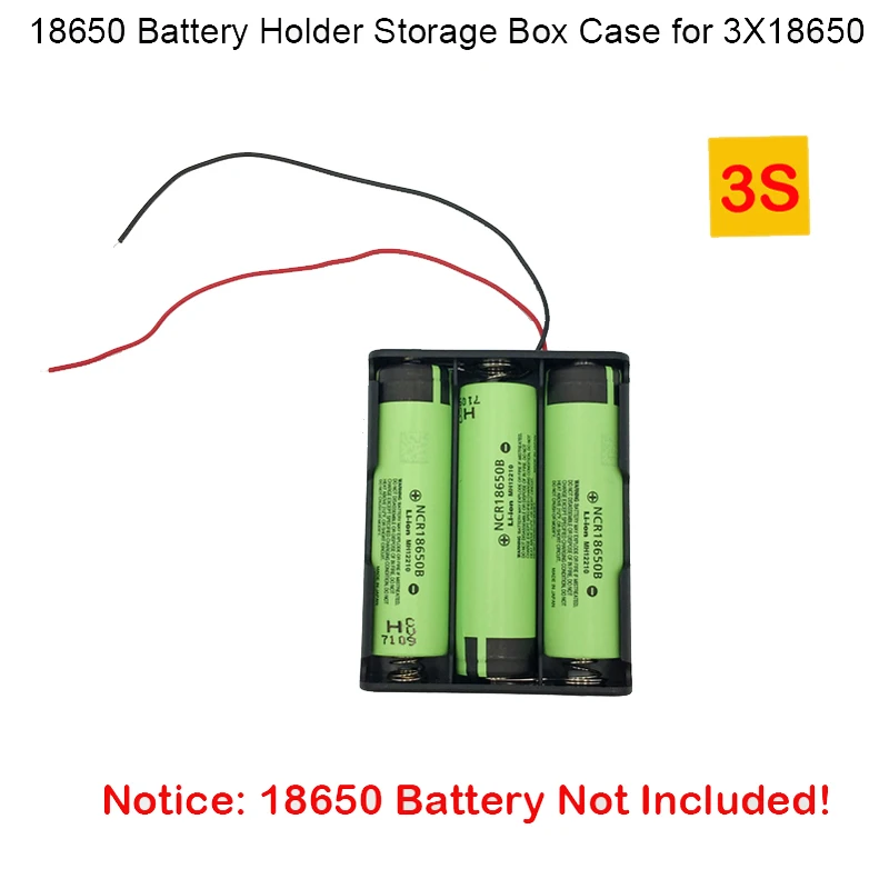 Plastic 3 Way 18650 Battery Holder Storage Box Case For 3x18650 With ...