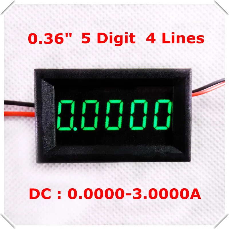 RD 5 digit 0.36" Digital Ammeter dc 0 3.0000A Four wires 5 digit ...