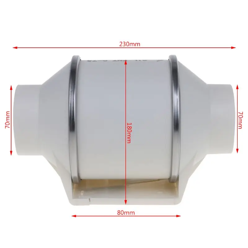 Inline Duct Fan Pipe Extractor Booster Mini Ventilation Fans Ceiling ...