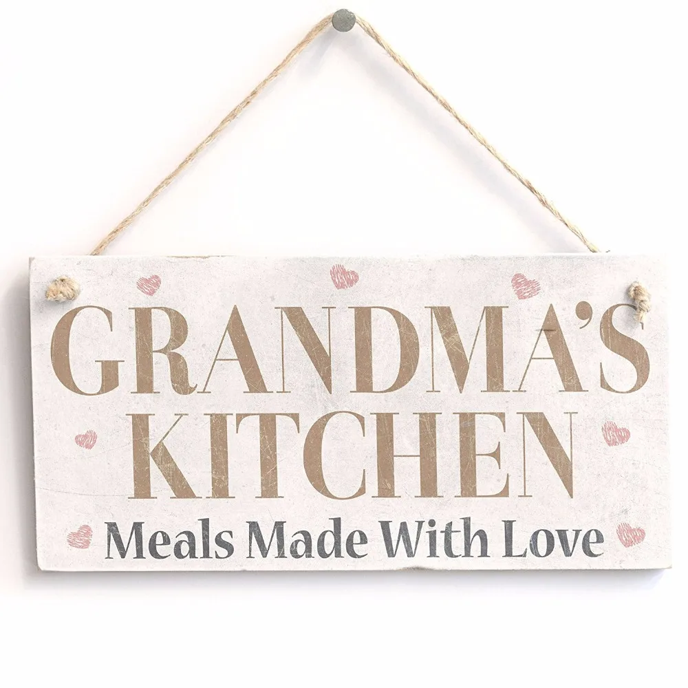 Meijiafei-Grandma-s-Kitchen-Meals-Made-With-Love-Gift-Door-Sign-Plaque ...