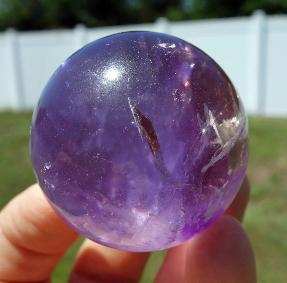 SCY 6680166+++Quartz Crystal Sphere Ball Amethyst & 80mm|amethyst ball ...