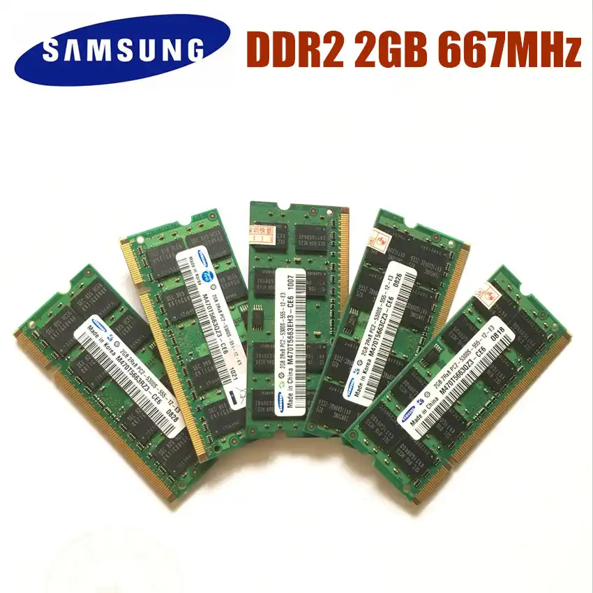 Original SAMSUNG 2GB 1GB 4GB 2RX8 2Rx16 PC2 5300S 6400S Laptoop RAM 1G ...