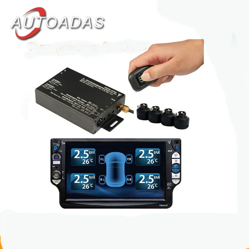 car tpms for dvd ,4 external sensors,tpms psi english interface tyre ...