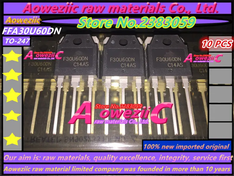 Aoweziic 100% new imported original F30U60DN FFA30U60DN TO 3P fast recovery transistor 30A 600V ...