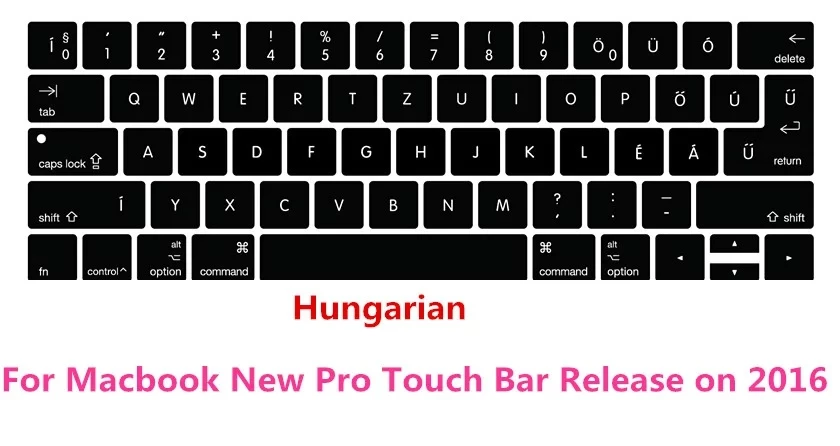 Hungarian Magyar Keyboard Cover Keypad Skin For Macbook New Pro 13 ...