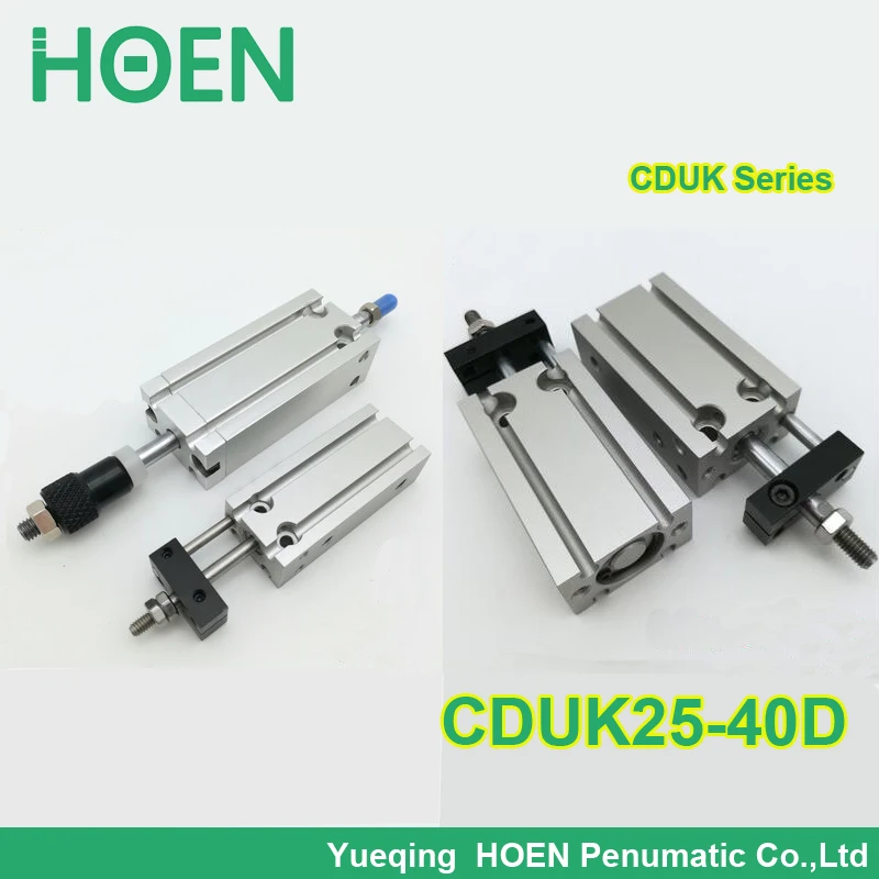 Cilindro de aire neumático de aleación de aluminio, CDUK25 40D de doble acción, no giratorio ...