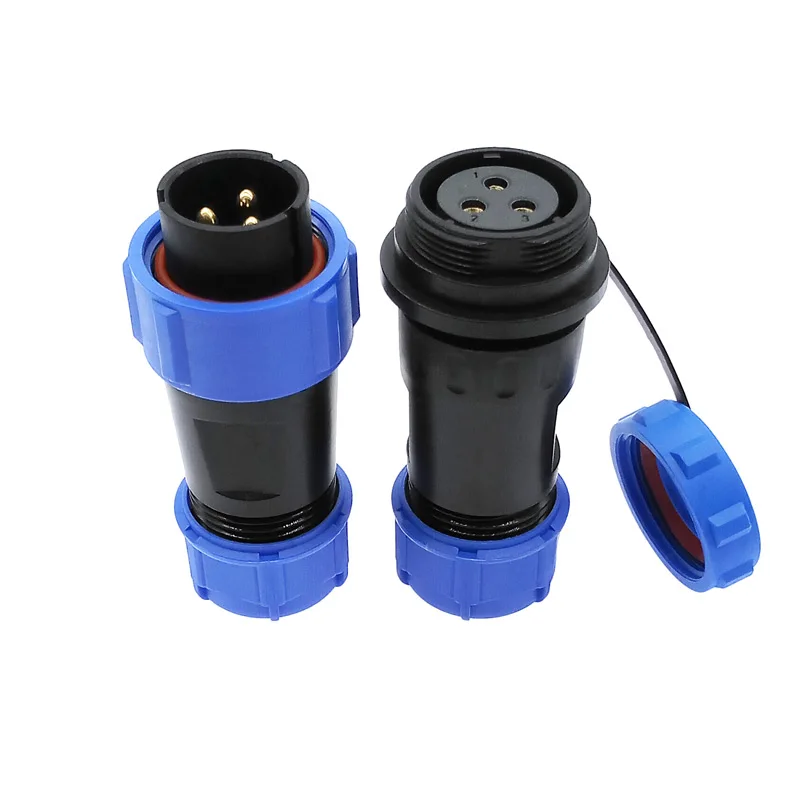 SP1710 Waterproof connector SP1711 docking IP68 2 pin power cable ...