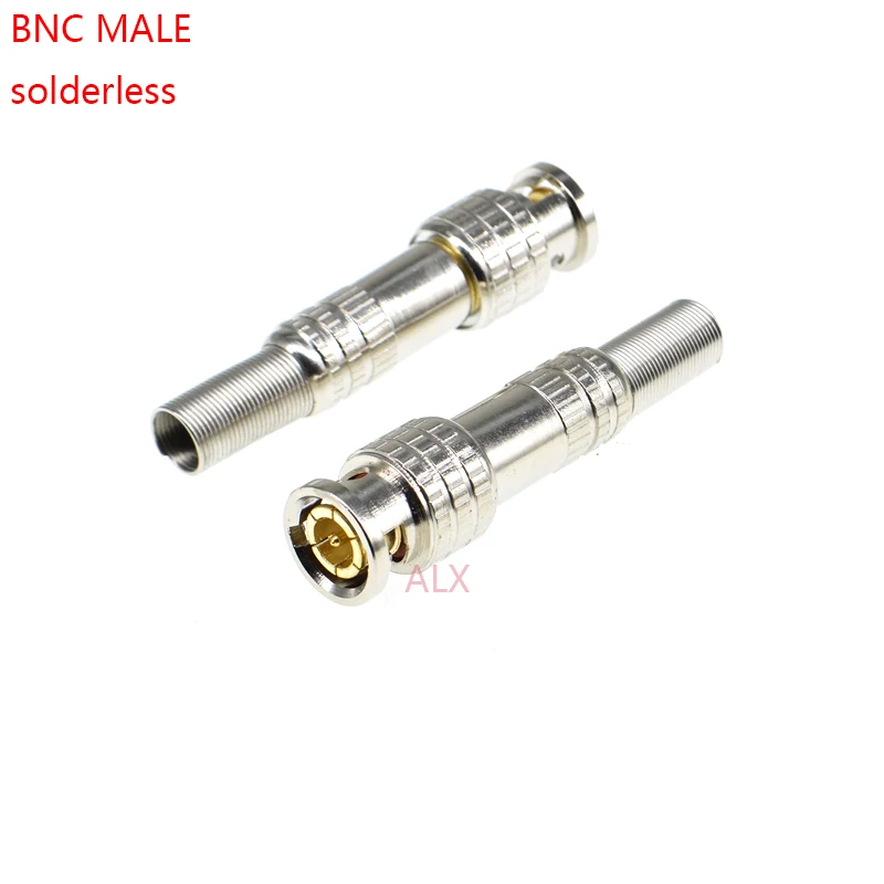 5PCS RG59 동축 케이블에 대 한 나사와 솔더리스 Q9 BNC 남성 플러그 커넥터 비디오 카메라 CCTV 액세서리에 대 한 커플 어댑터|커넥터| - AliExpress