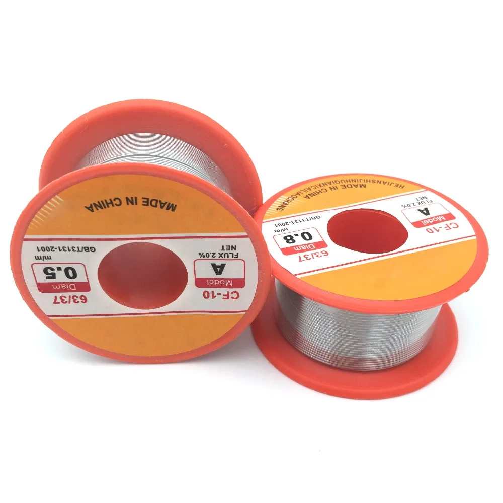 100g 0.5mm-2.0mm Soldering Wire Roll Rosin Core Solder Wire Flux Tin ...