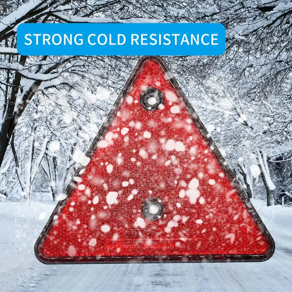 1Pc Triangle Warning Reflector Sign Stop Warning Reflective Safety Sign ...
