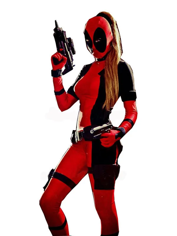 Aliexpress.com : Buy Cool Lady Deadpool Costume Red full body spandex ...