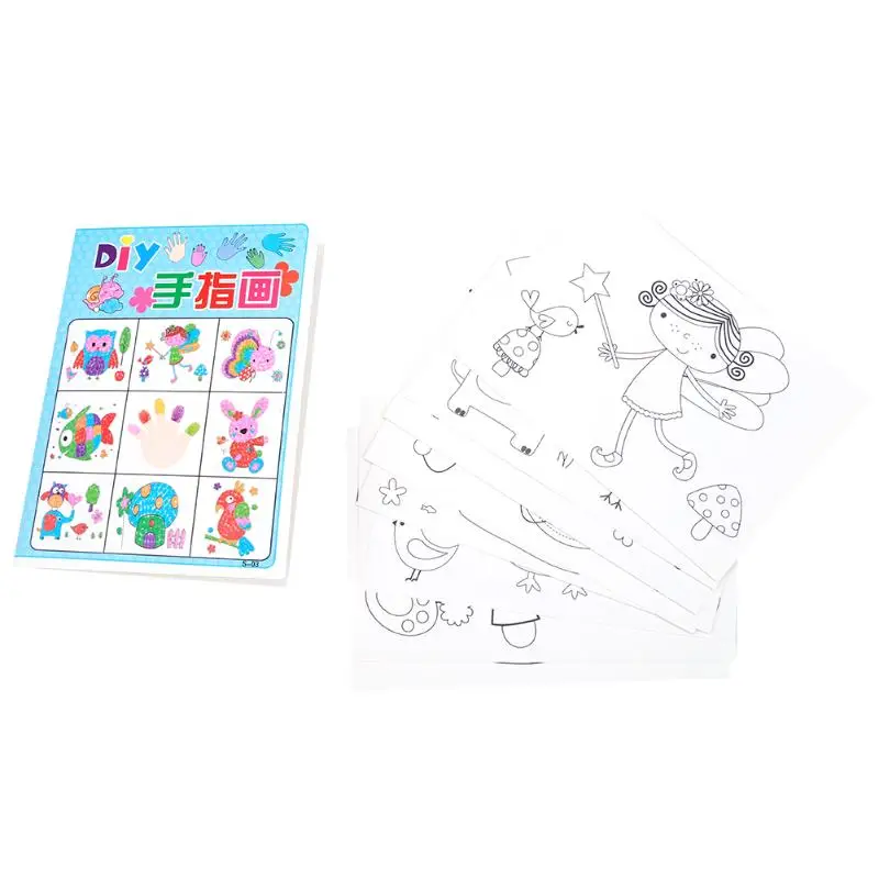 Cartoon Kids DIY Finger Painting Craft Set Children Colorful ...