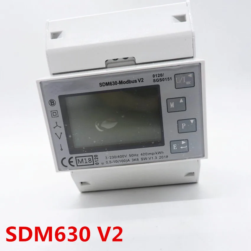 Sdm630 Modbus V2 Multi Function Power Analyser 1p2w 3p3w 3p4w Modbus