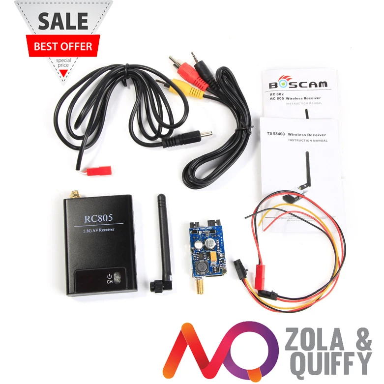 TS584005.8G 400MW Video Audio Transmitter and 5.8GHz RC805 Receiver for ...