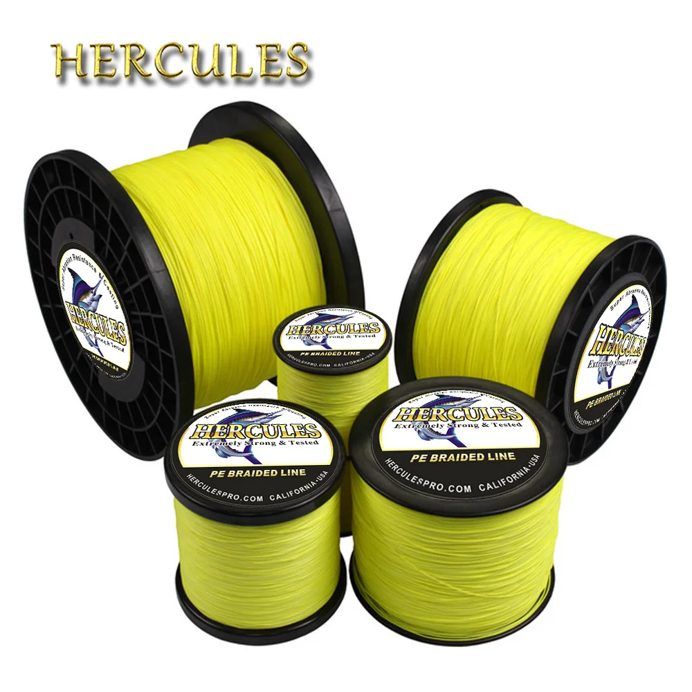 Hilo-de-pescar-trenzado-H-rcules-8-hebras-amarillo-fluorescente-100M ...