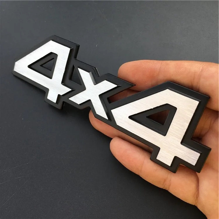 Car Chrome Metal 4x4 Emblem Badge 3D Decal Trunk Car Motor Sticker Car ...