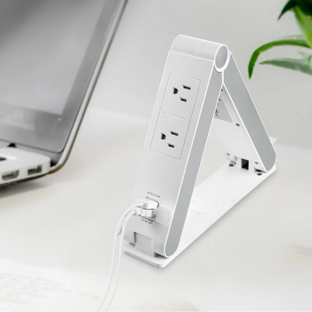 BESTEK Power Strip USB US Plug 4 Outlet Folding Surge Protector Power ...