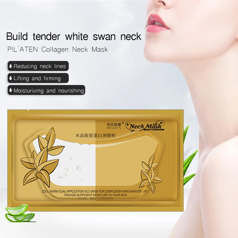 5packs/lot PILATEN Crystal Collagen Neck Mask Women Anti wrinkle ...