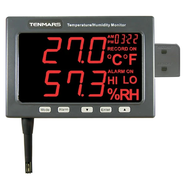 Registrador de dados de temperatura e umidade com tela de led grande ...