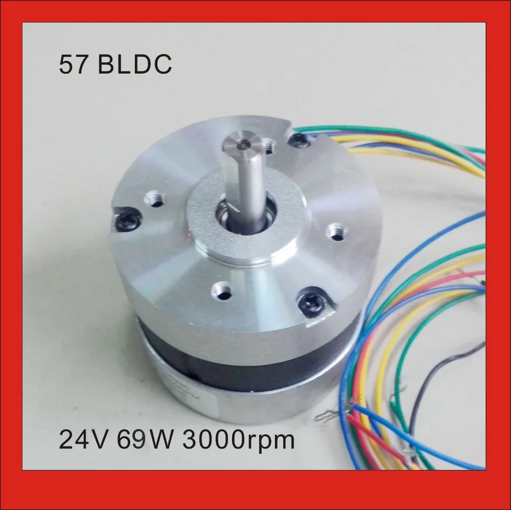 24v 3000rpm 57 Bldc Motor Brushless Dc Nema23 Engine 69w 28oz-in 57mm ...