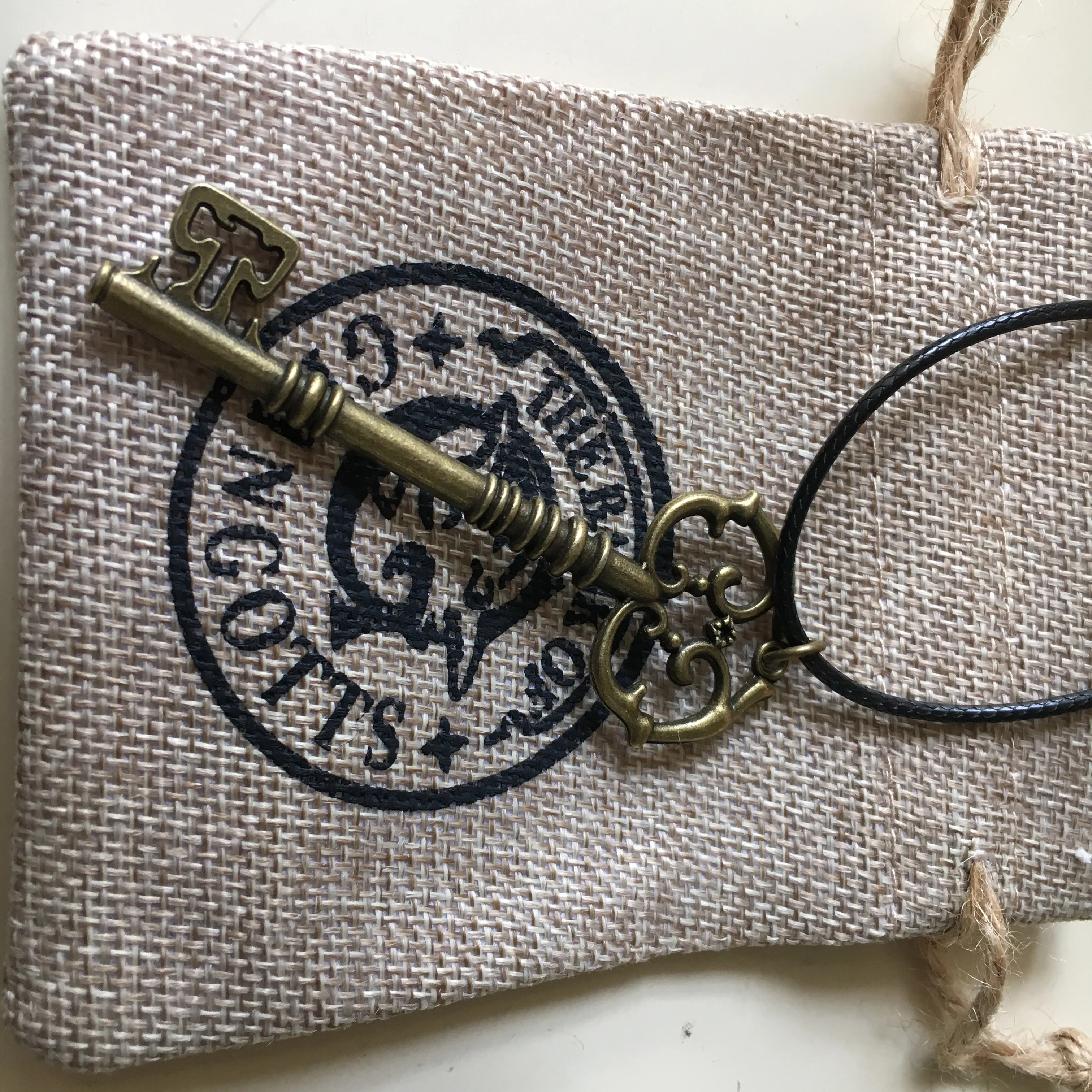 Gringotts Bank Key Wizarding Bank Key Pendant Necklace And Logo Sack ...