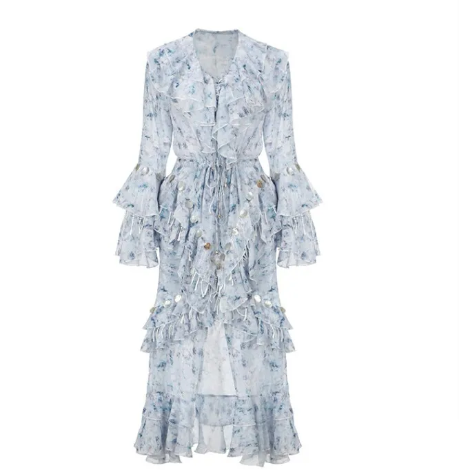 Новое поступление женское светло-голубое платье