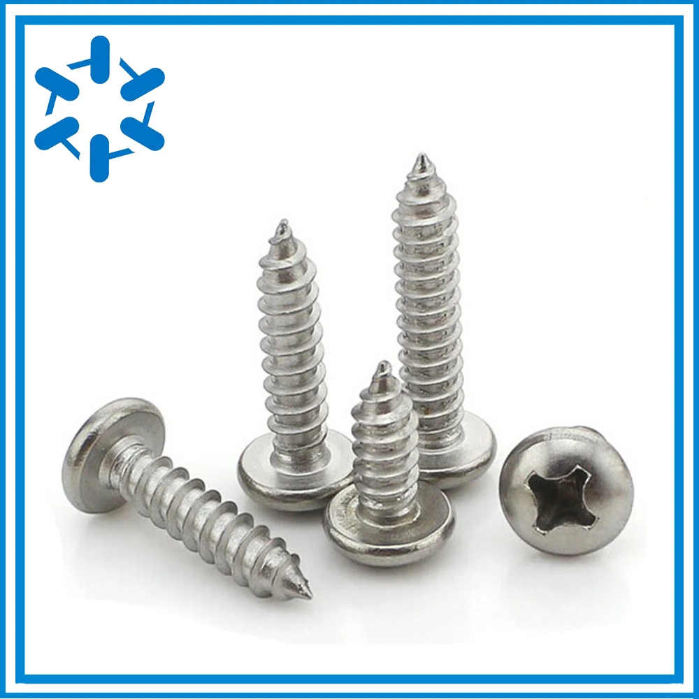 500pcs/lot M1*3/4/5 PA Stainless steel Pan head philips self tapping ...