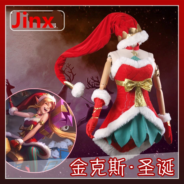 Lol Lol Jinx Ice Festival Jinx Christmas Set Jinx Cosplay Costume Jinx