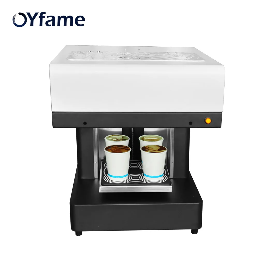 Oyfame Automatic 4 Cups Coffee Printer Art Printer Coffee Latte Pizza ...