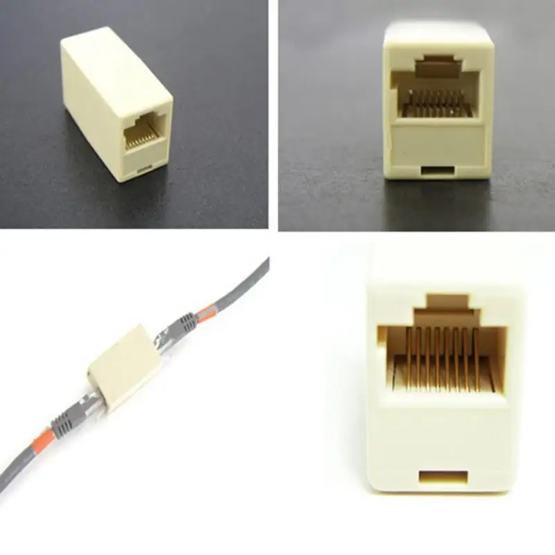 10pcs/lot Network Ethernet Lan Cable Joiner Bilateral 8 Pins Coupler ...