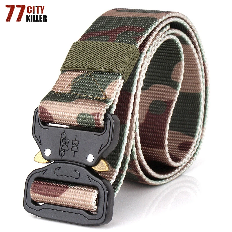 Military Tactical Nylon Belts Men Army Combat Heavy Duty Adjustable ...