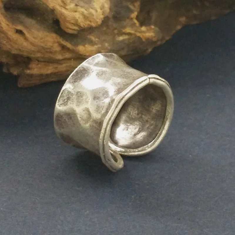 Retro Thai Silver Handmade S925 Sterling Silver Open Ended Ring Fashion ...