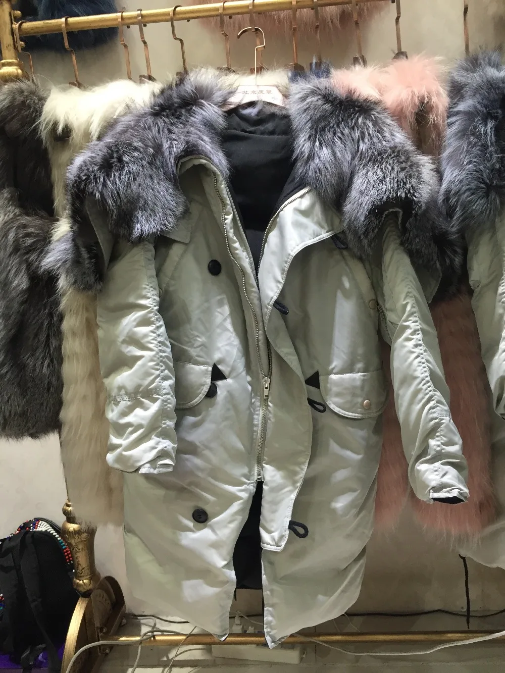 SQXR FUR 100% Natural Fox Fur Coats Winter Whole Skin Real Fox Fur ...