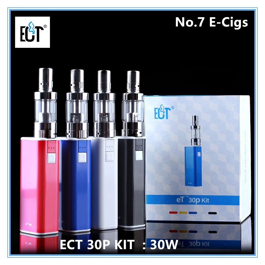 ECT original mechanical box mod et30p kit 30W E cig vaporizer mini fog ...