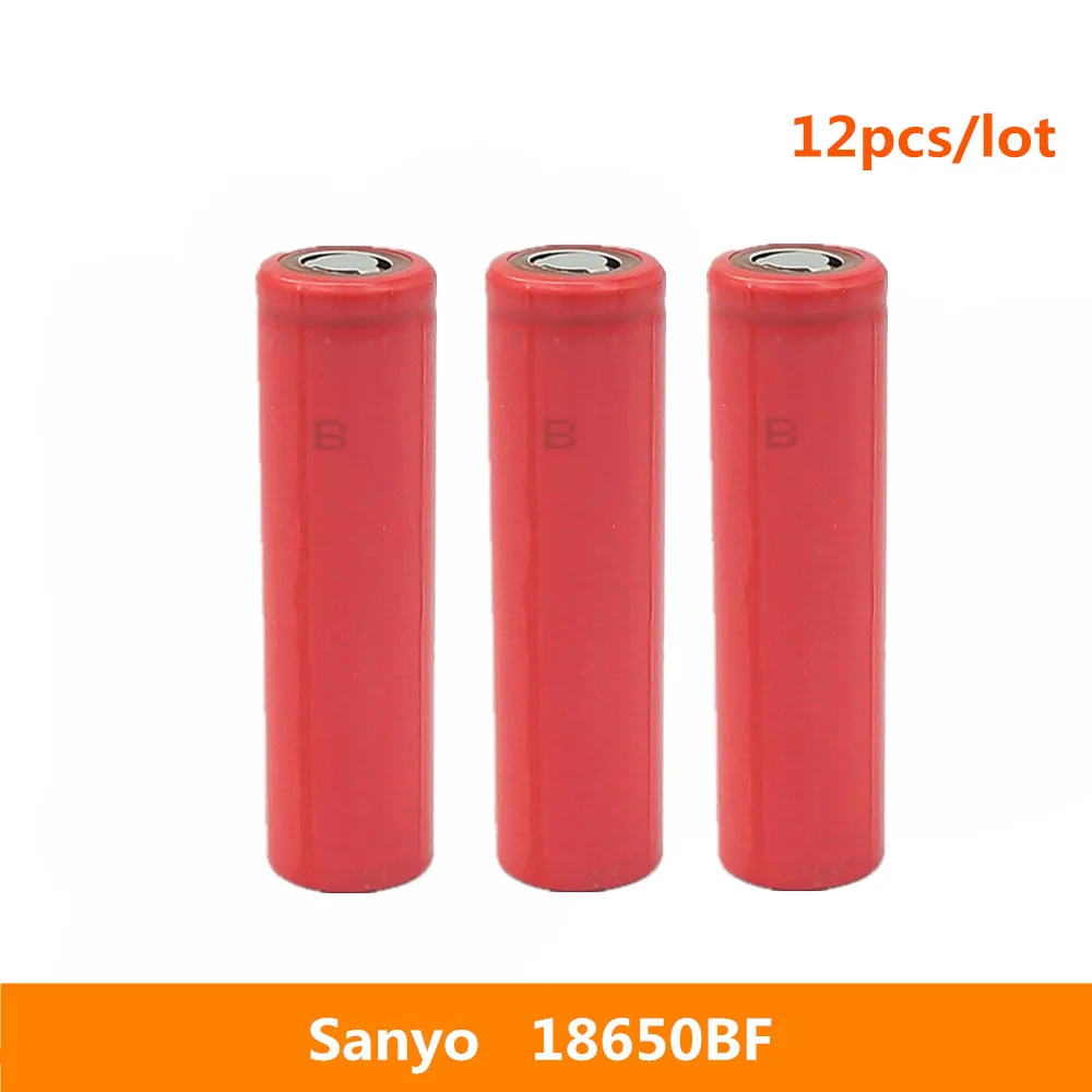 12 pcs 3.7V 18650 3400mah Original For Sanyo NCR18650BF 3.6V battery ...